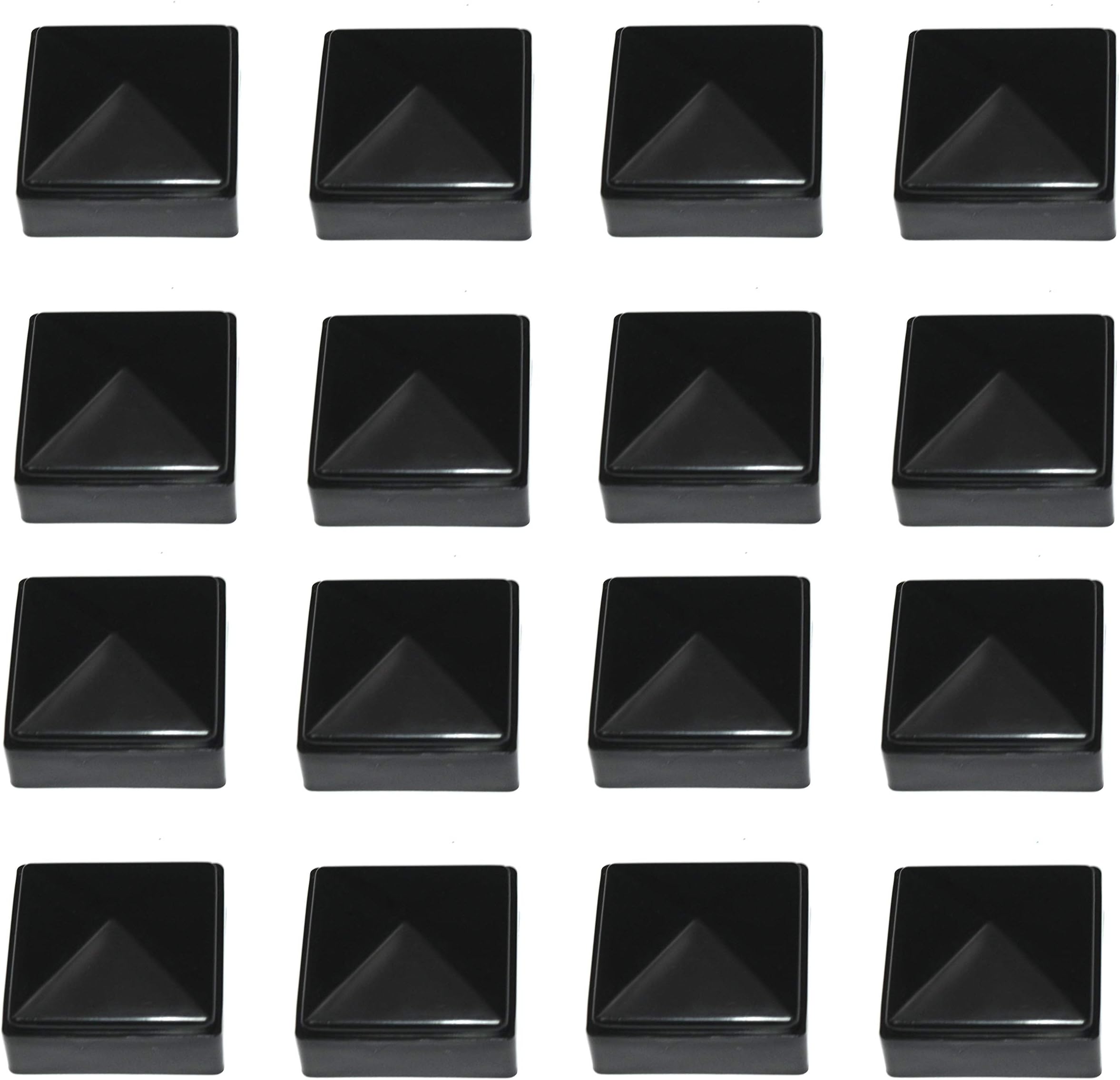 Amazon.com : JSP MANUFACTURING New Plastic Black 2x2 Fence Post Caps ...