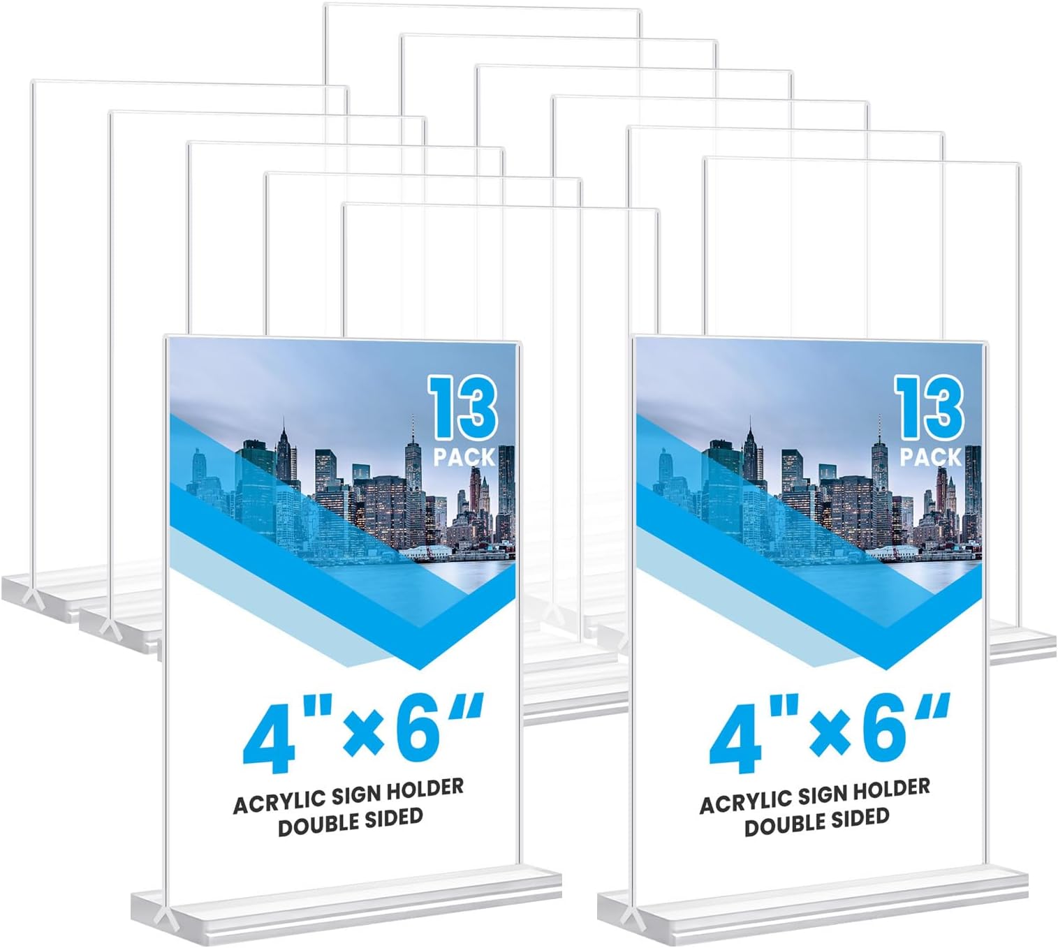 Amazon.com: 48 Pack Acrylic Sign Holder 4 x 6'' Clear Table Sign Holder ...
