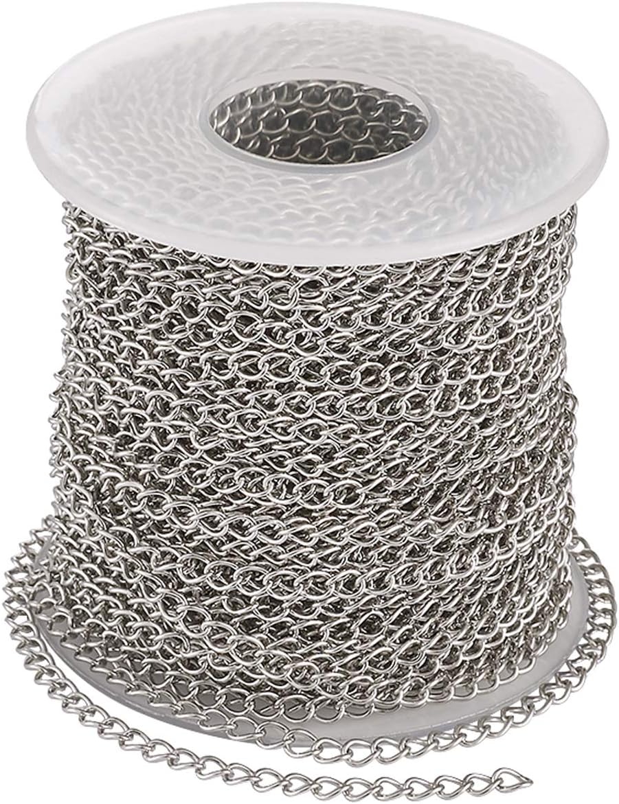 Pandahall 82 Feet/25 Meters Soldered 304 Stainless Steel Curb Chains ...