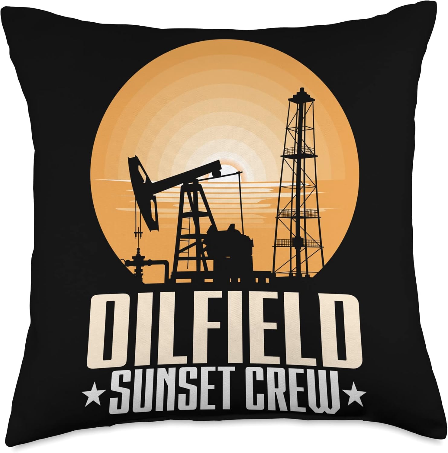 Amazon.com: Oilfield Worker Rig Drilling Roughneck Oilfield Sunset Crew ...