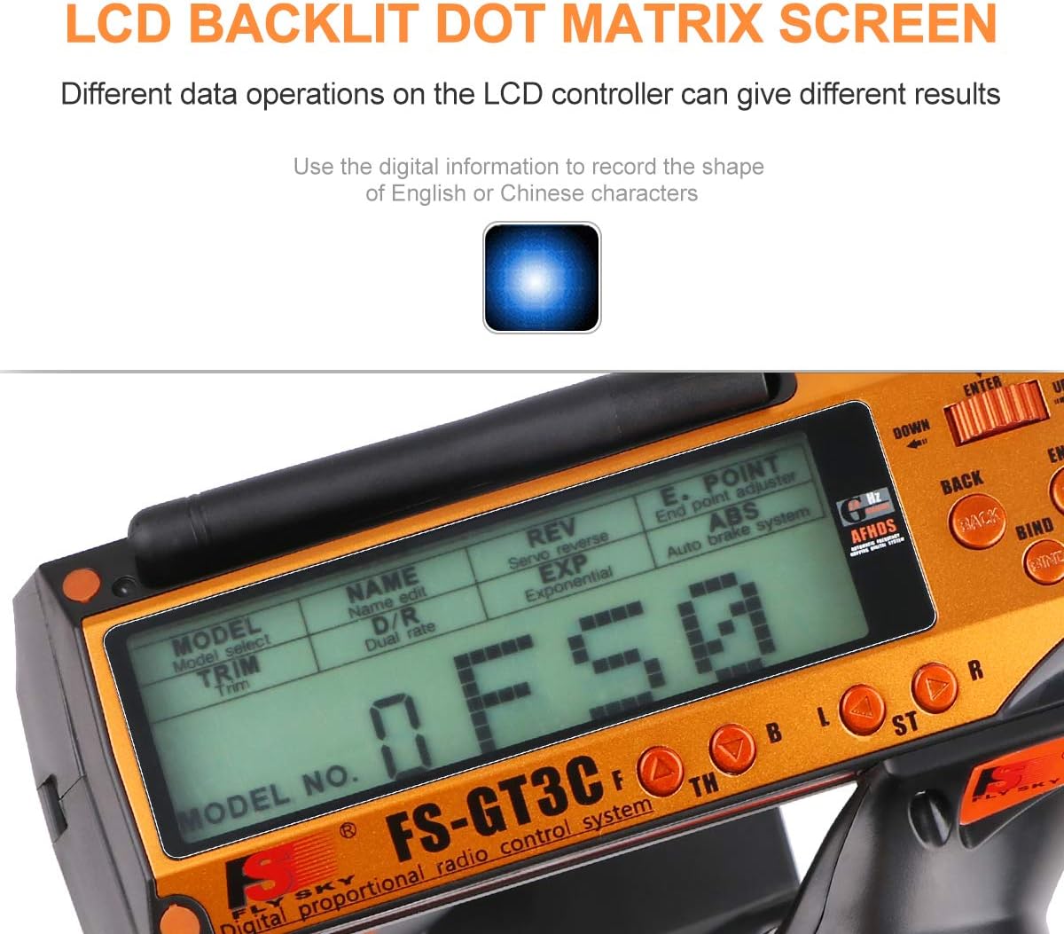 LITEBEE Flysky FS GT3C Remote Control 3CH 2.4GHz AFHDS RC Transmitter ...