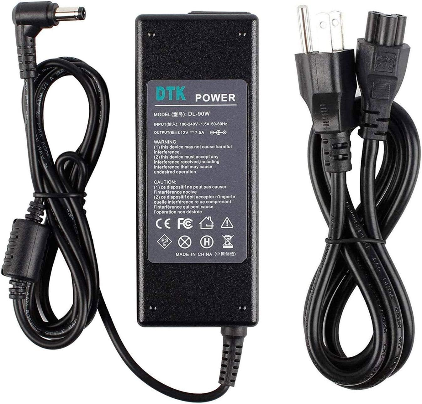 Amazon.com: DTK AC Adaptador Cargador Fuente de alimentación Cable de ...