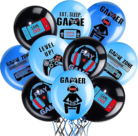 Amazon.com: Video Game Balloons - Gamer Birthday Party Kit with ...