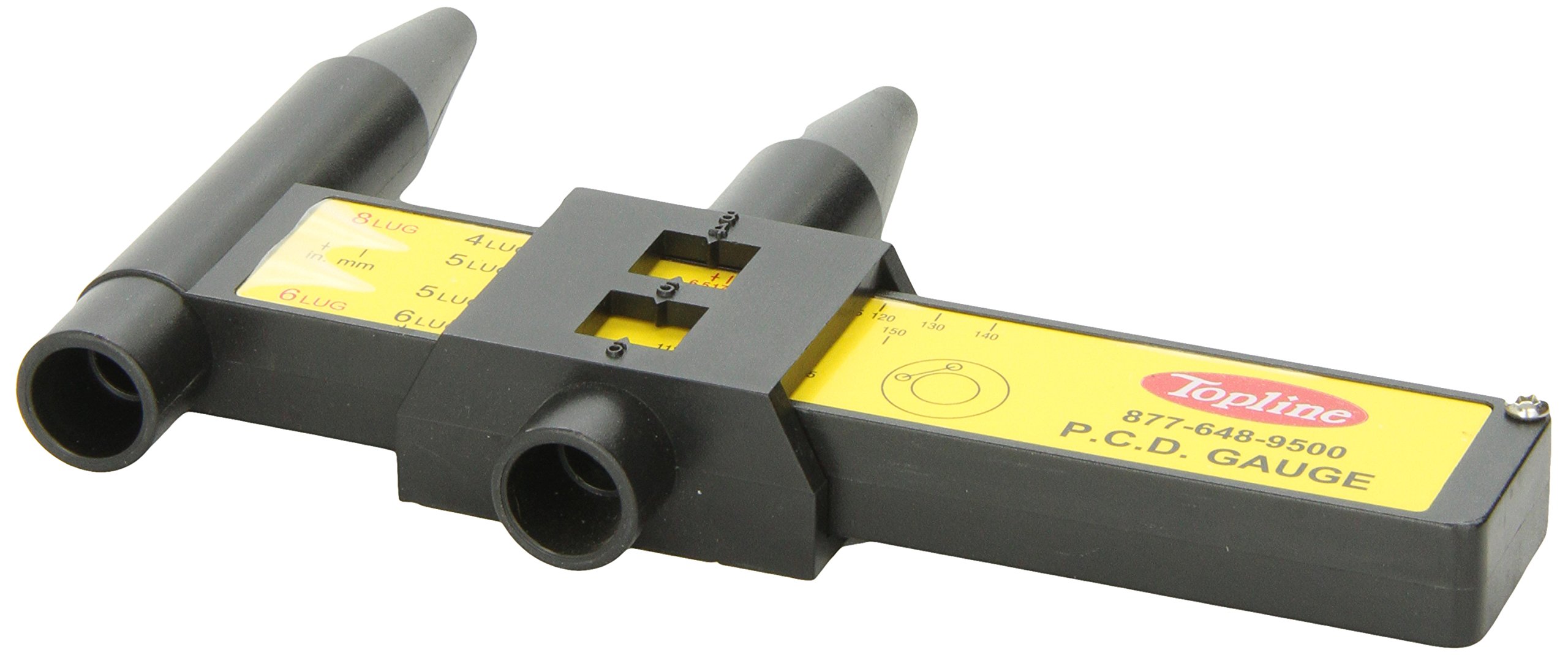 Topline Products Wheel & Stud Bolt Pattern Gauge | 4 5 6 8 Lug | PCD ...