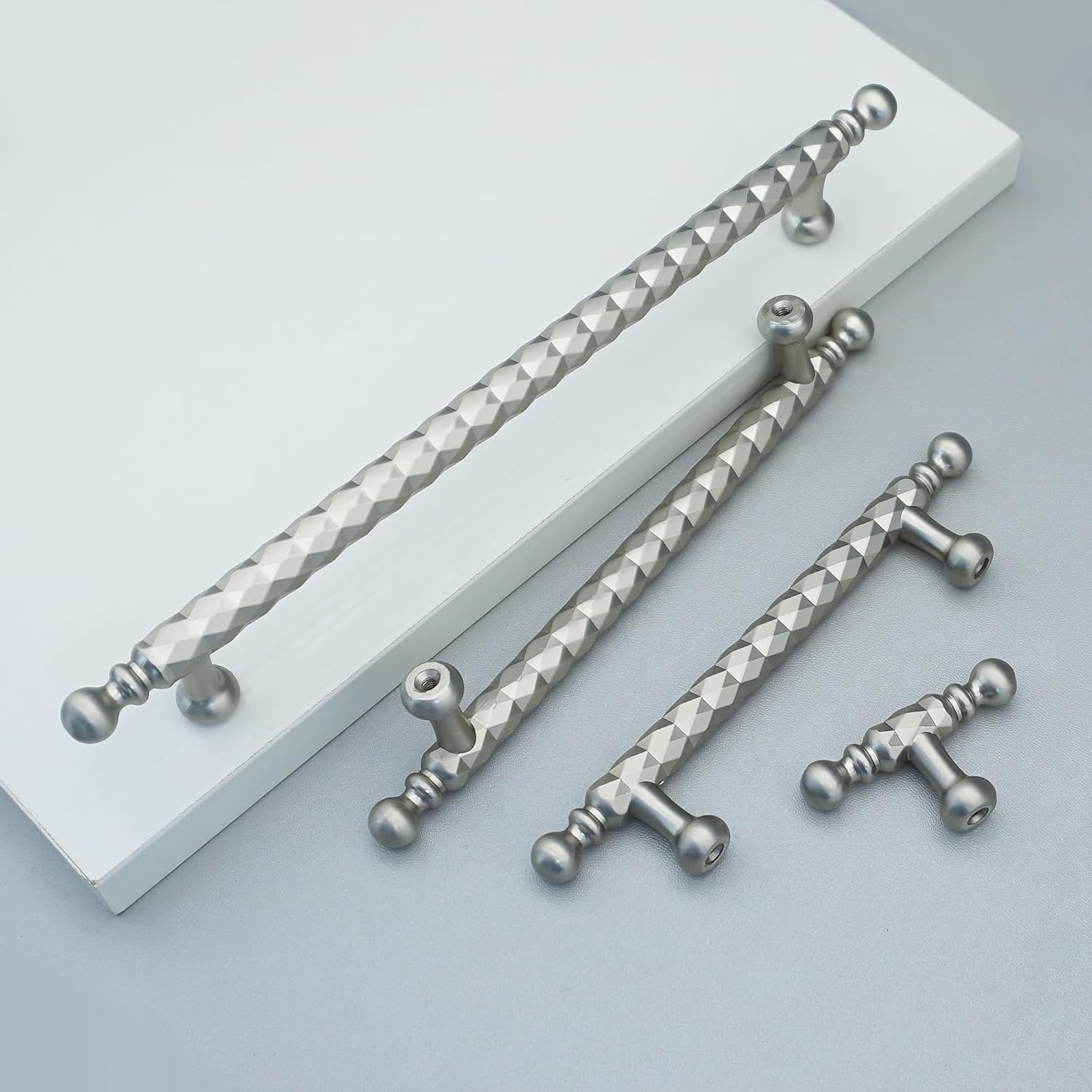 LBFEEL 5" Modern Nickel Cabinet Pulls Handles Brushed Gold Drawer Knob ...