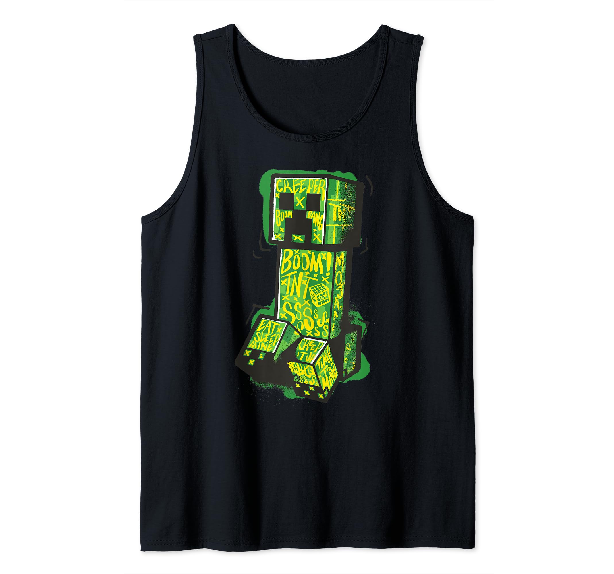 Amazon.com: Minecraft Creeper Street Graffiti Fill Tank Top : Clothing ...