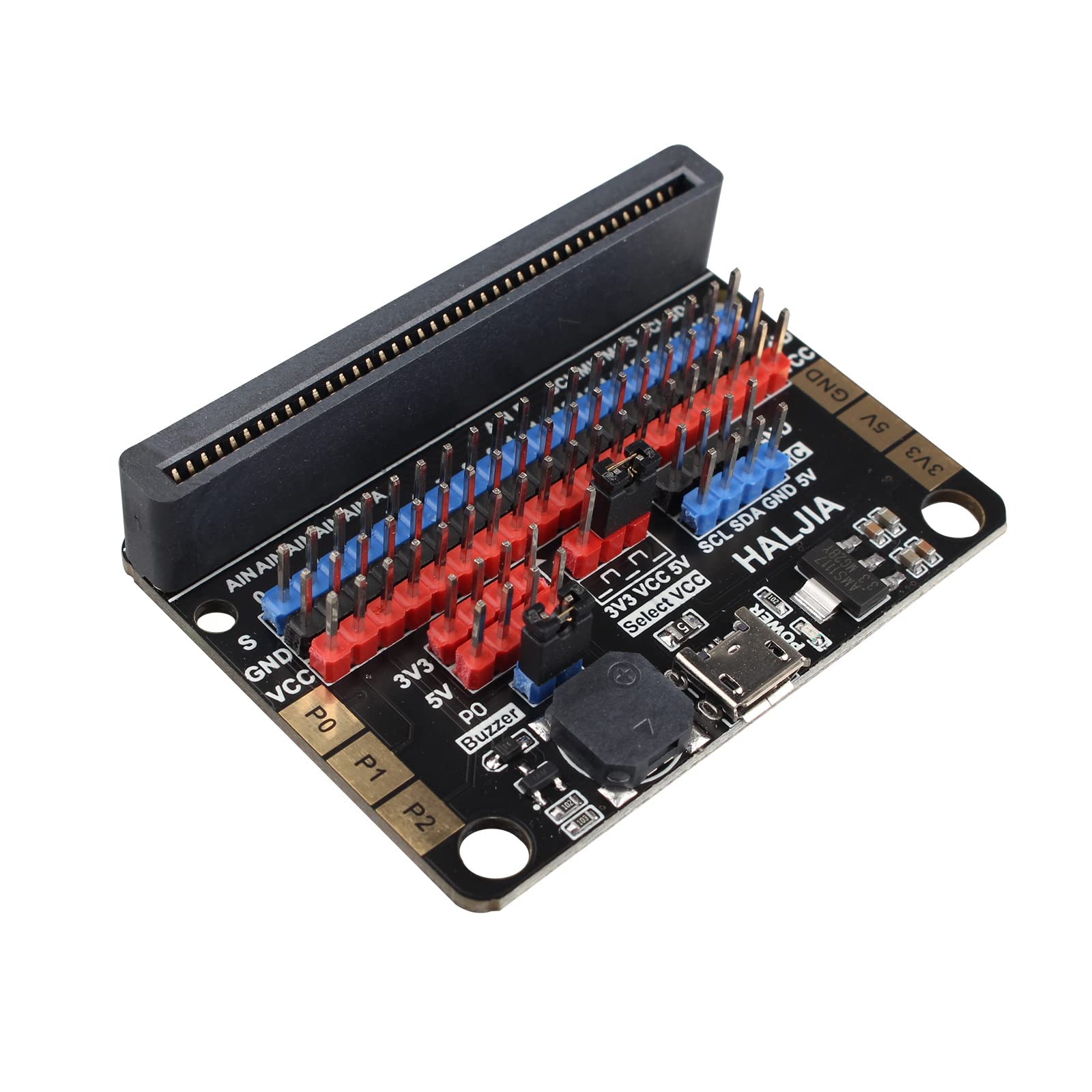 HALJIA Expansion Board for Micro:bit Mini Breakout Board Integrated Buzzer Adapter Compatible ...