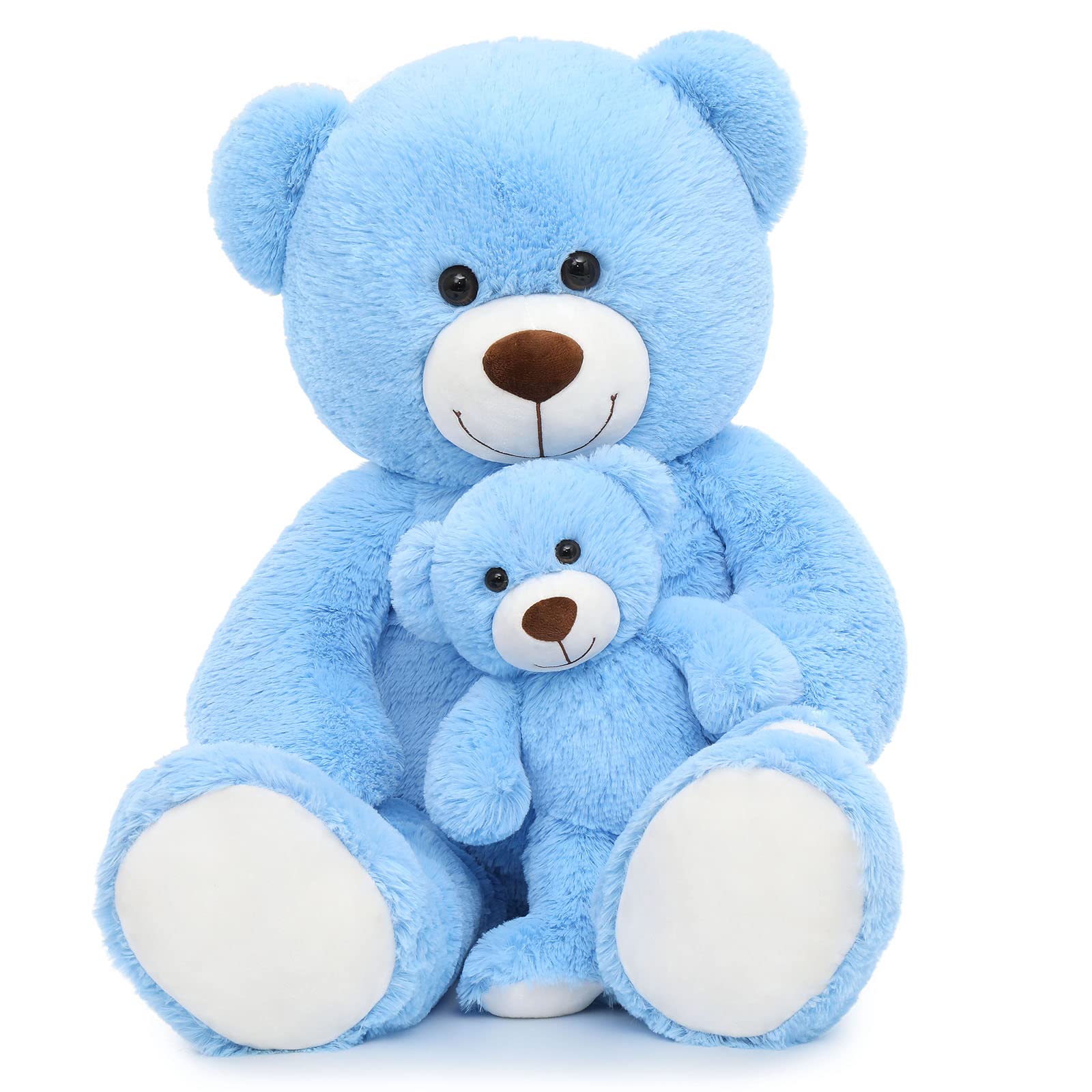 Amazon.com: Muiteiur 40''Blue Giant Teddy Bear Set, Cute Mommy and Baby ...