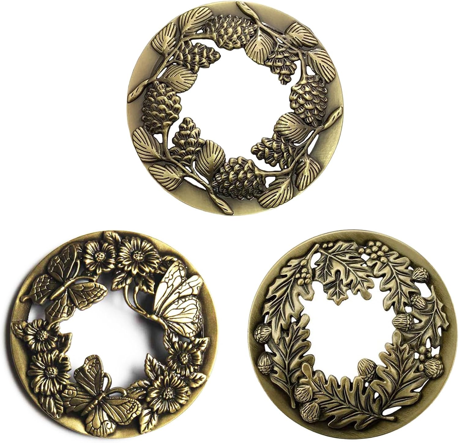Amazon.com: Hicello 3PCS Antique Bronze Metal Candle Toppers for Jar ...