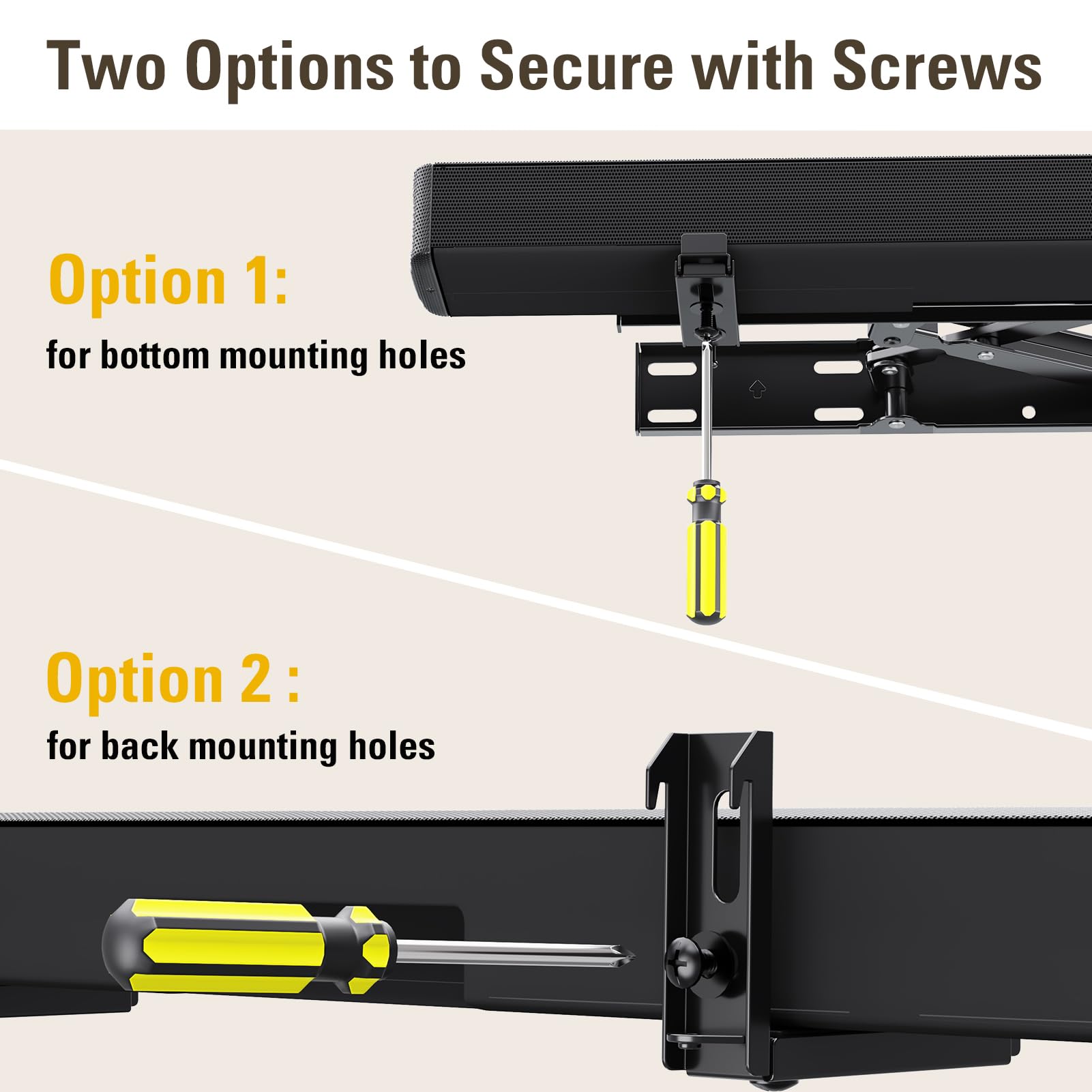 Mounting Dream Soundbar Mount, Sound Bar Bracket Under/Above TV ...