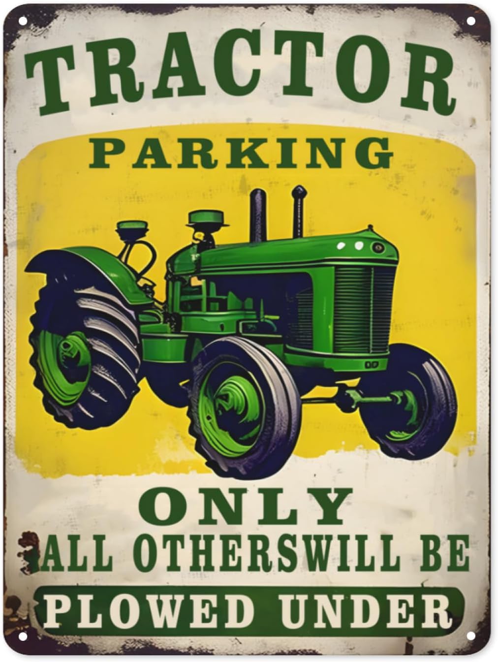Amazon.com: Metal Tin Sign - Tractor Poster Antique Tractor Wall Decor ...