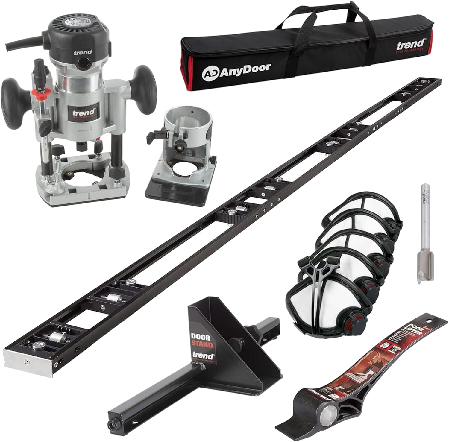 Trend Ultimate Door Installation Kit with 9ft AnyDoor Jig, T1 Plunge ...