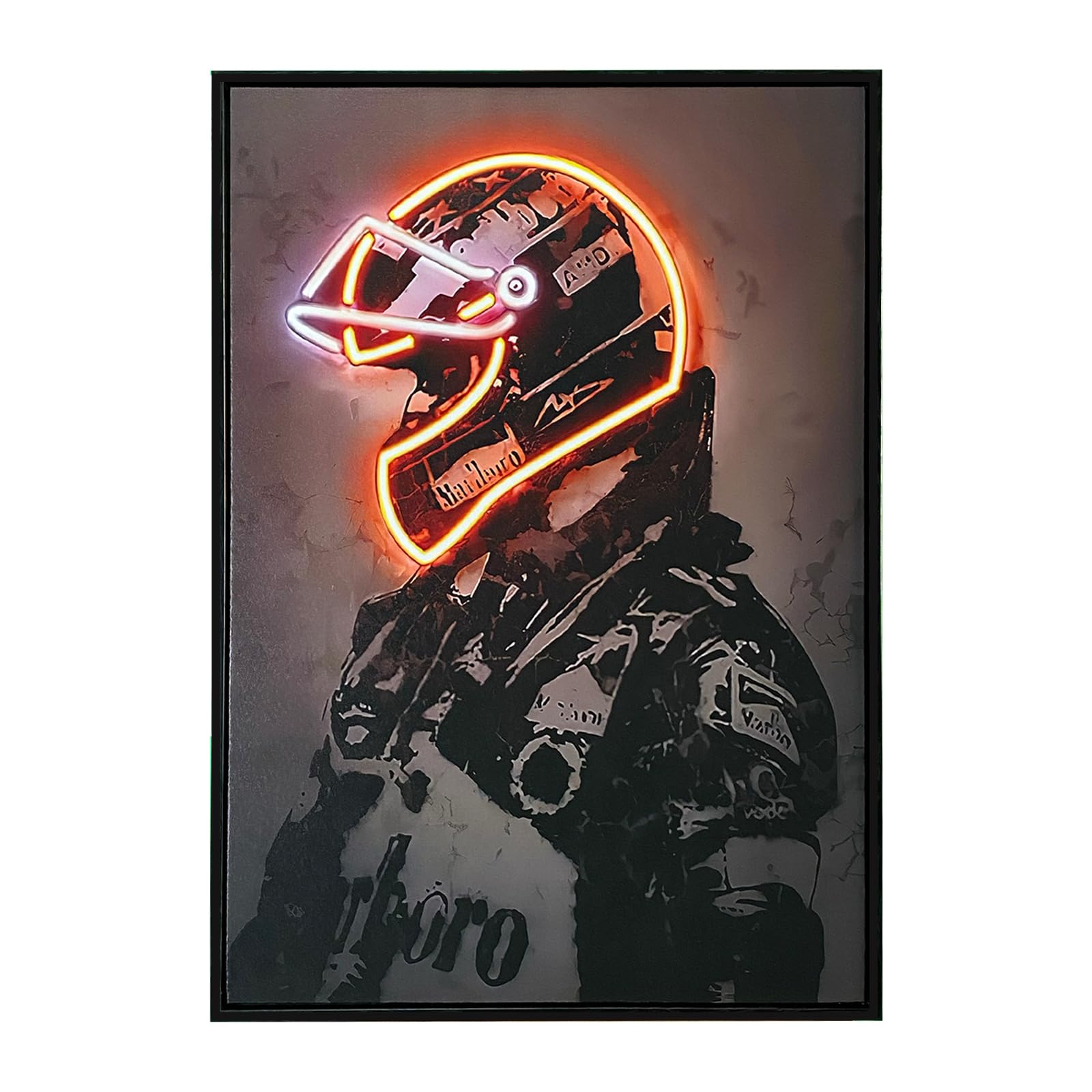 Racing Superstar Framed Canvas Prints Racer Driver Poster - Car Wall ...