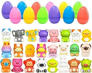 Prefilled Easter Eggs, Easter Eggs With Squeeze Toys, Squishy Toy Prefilled Ea-ster-Egg, Basket ...