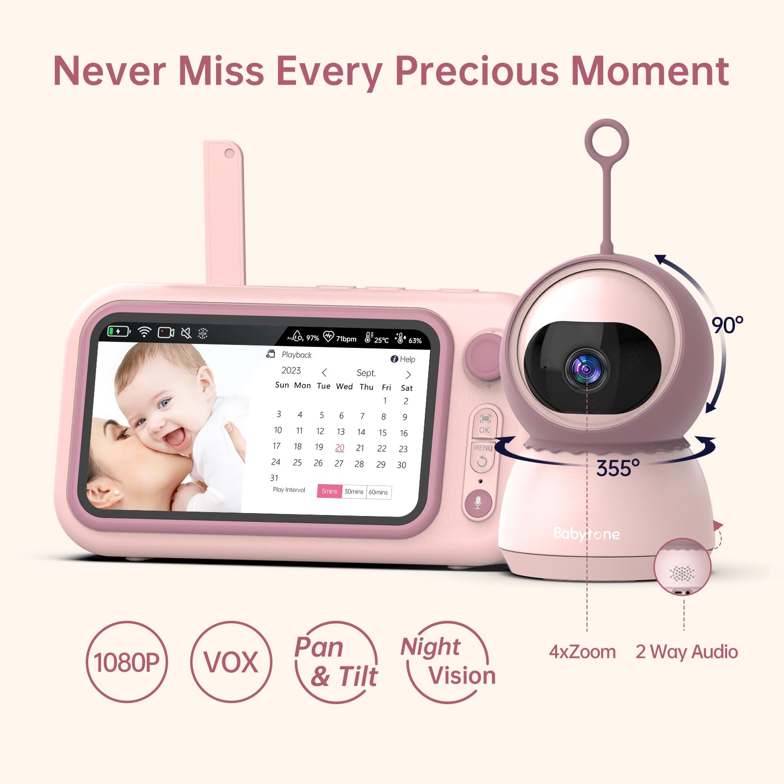 Smart Baby Monitor Babytone With Sleep Sock & HD Camera – Tracks Heart ...