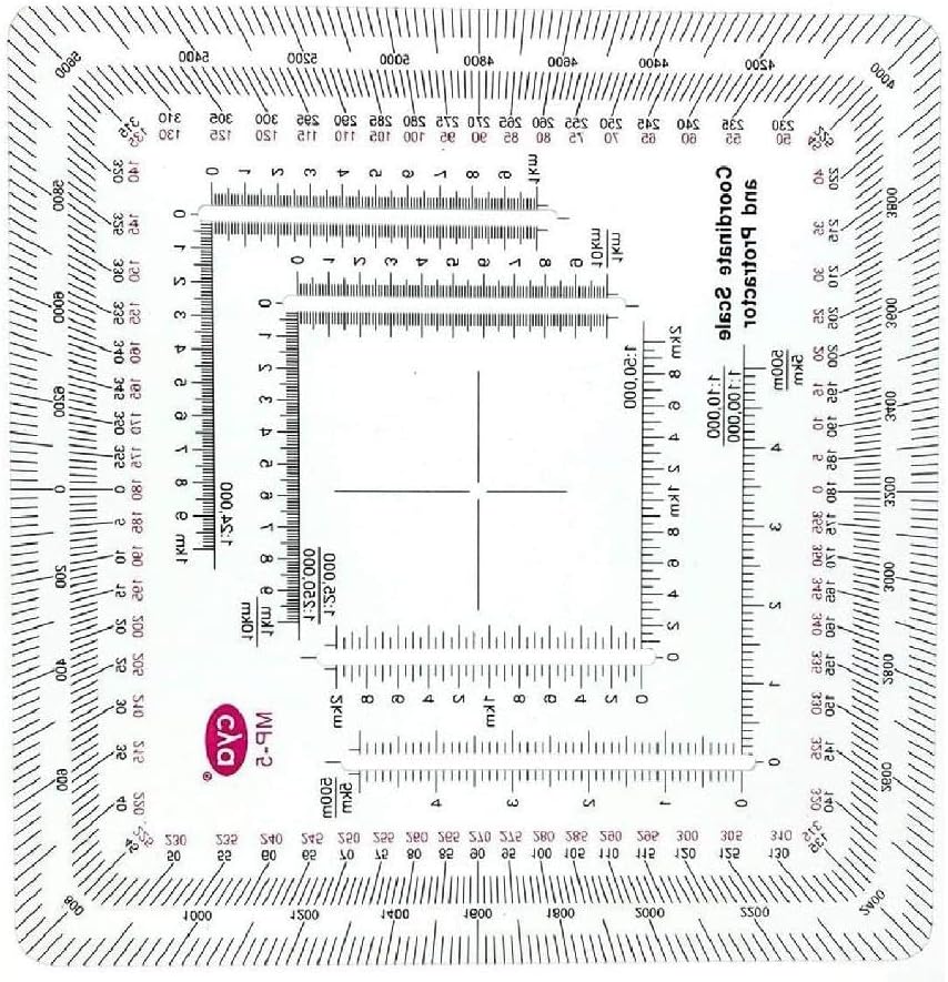 Amazon.com: JOEBO Topographic Flexible Map Scale & Protractors - UTM ...