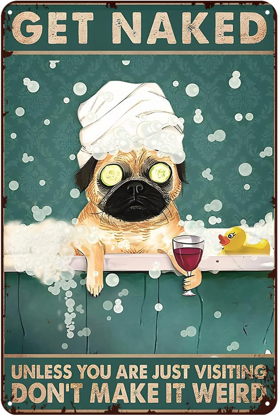 Amazon.com: MOPEP Get Naked Donnot Make It Weird Metal Sign Tin Signs ...