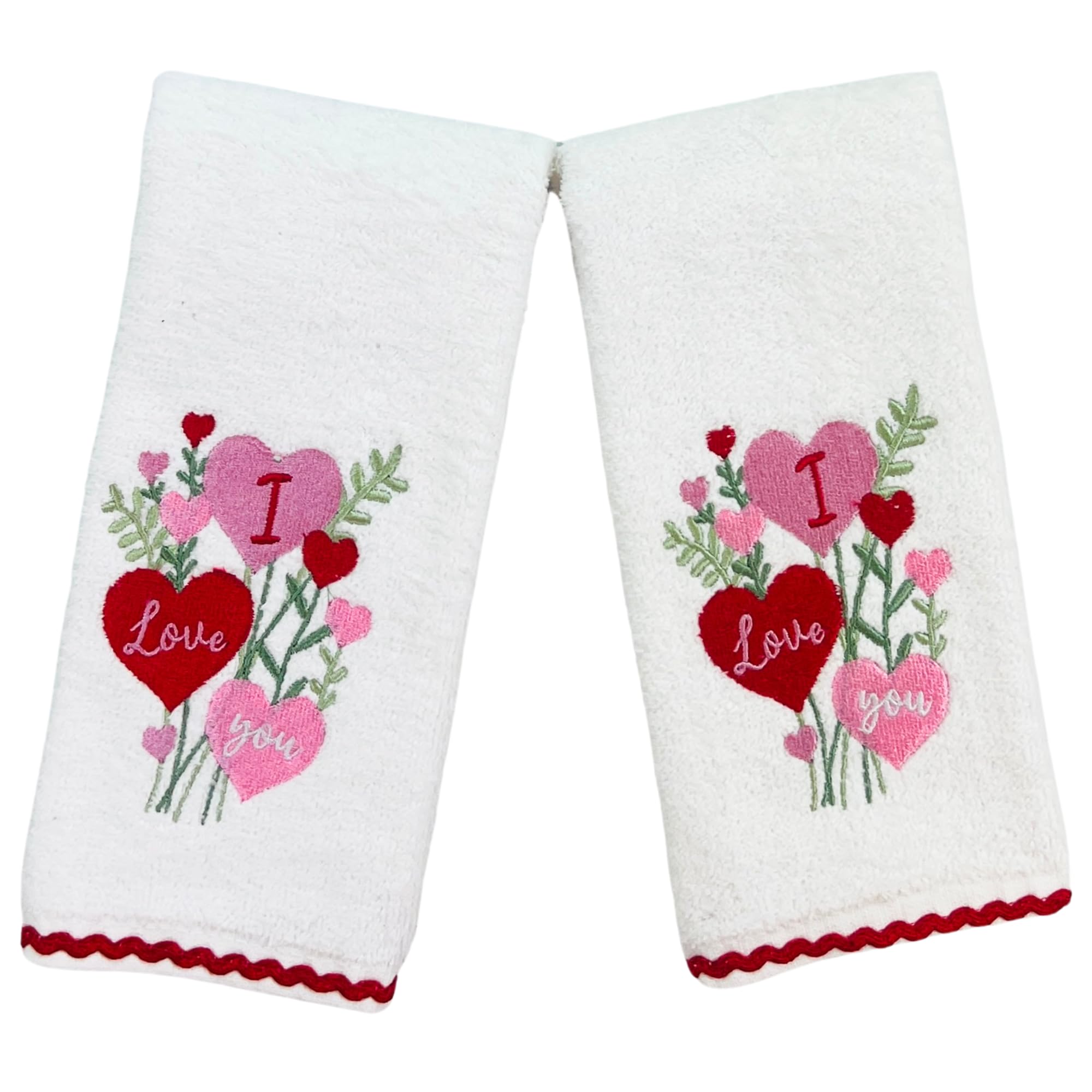 Amazon.com: Serafina Home Decorative Valentine Theme Embroidered Bath ...
