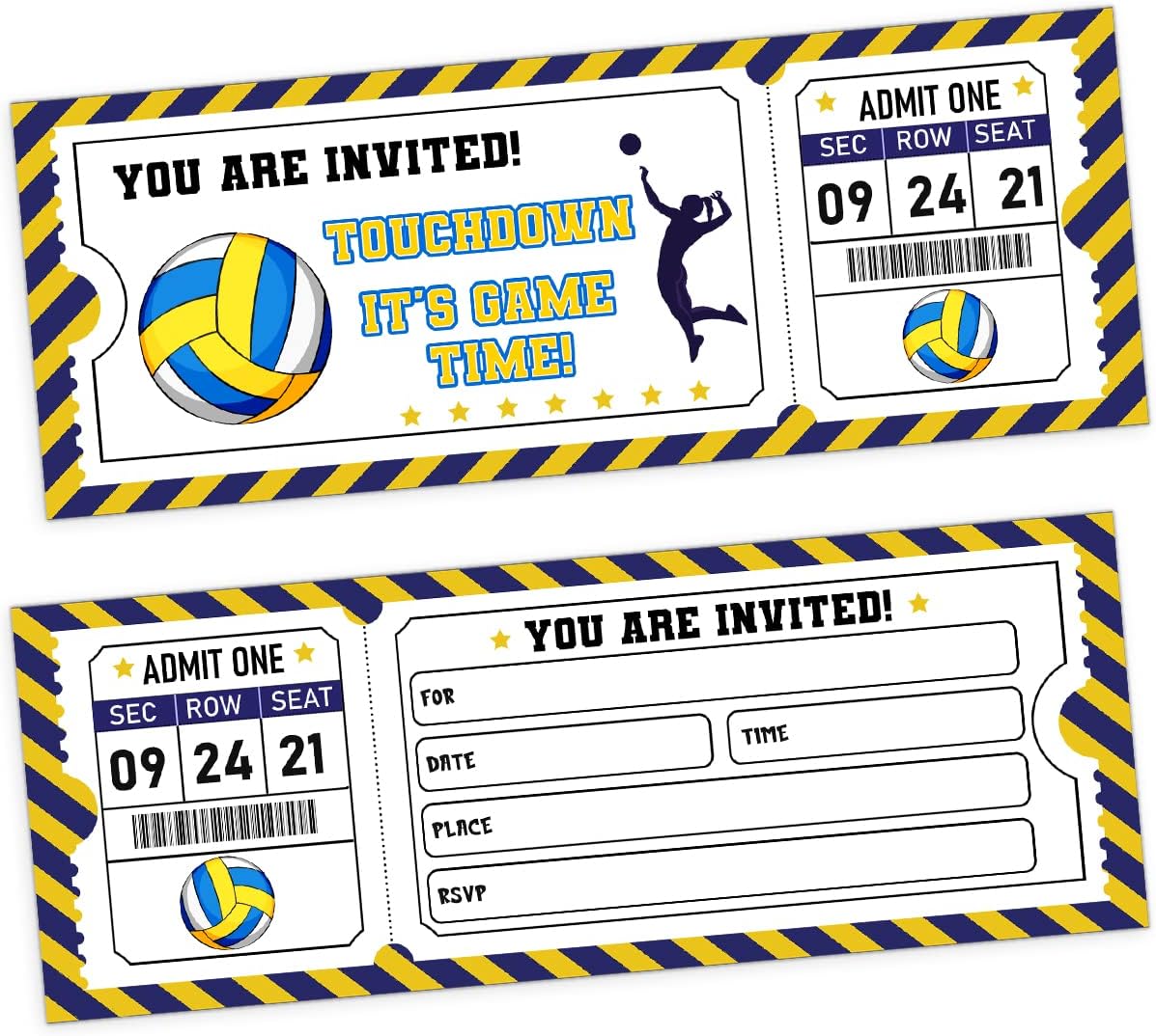 Invitaciones de boletos de voleibol, voleibol de playa con los ...