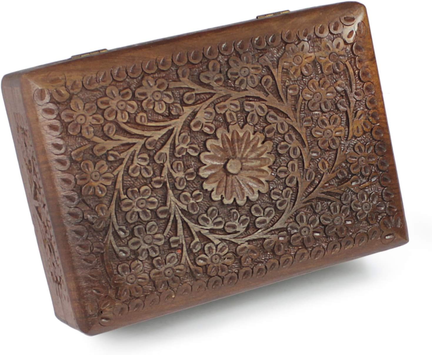 Amazon.com: S.B.ARTS Premium Wooden Mini Jewellery Box Floral Design ...