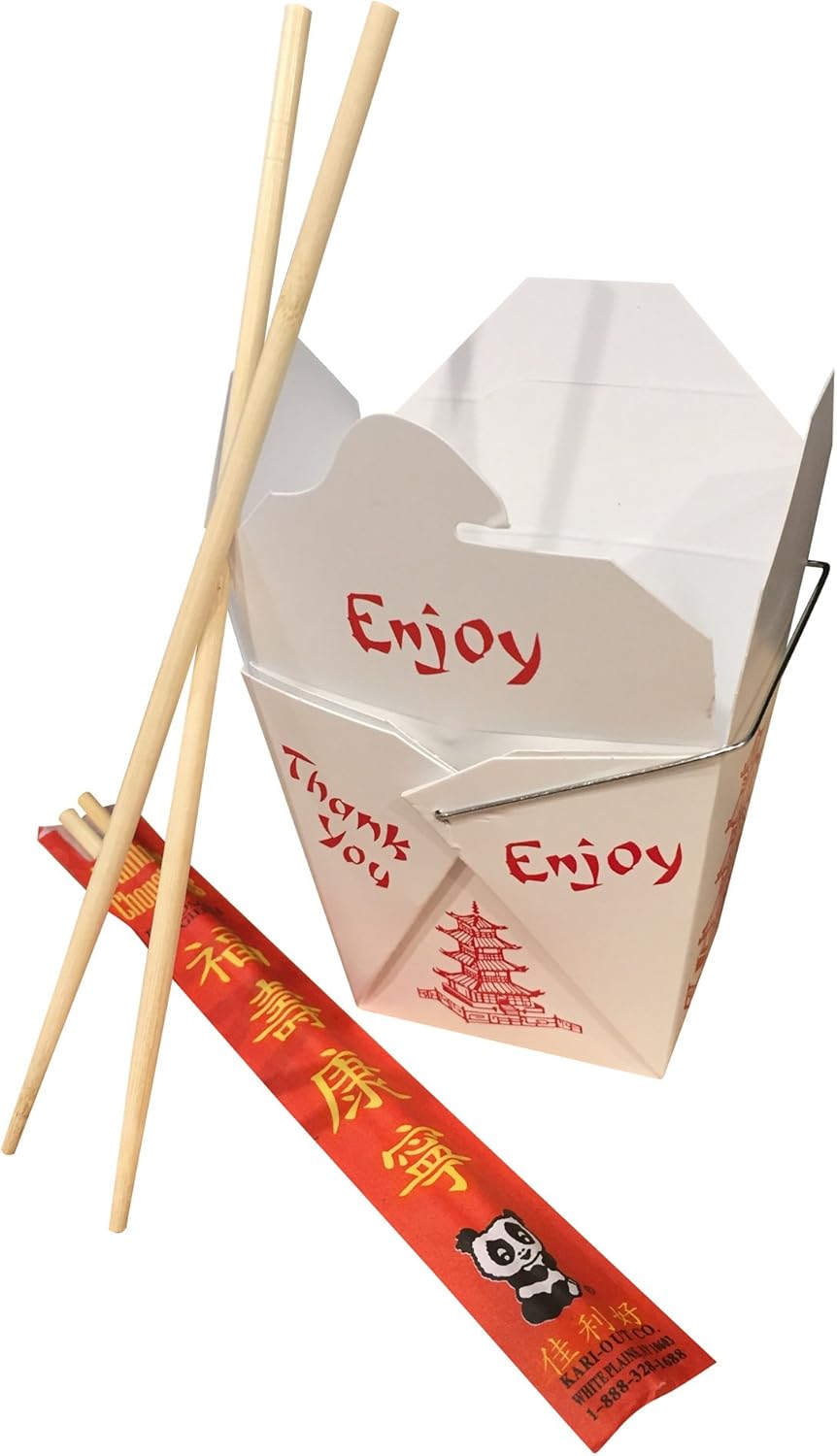 Amazon.com: Combo - Pack of 25 Chinese Take Out Boxes Pagoda 16 oz/Pint ...