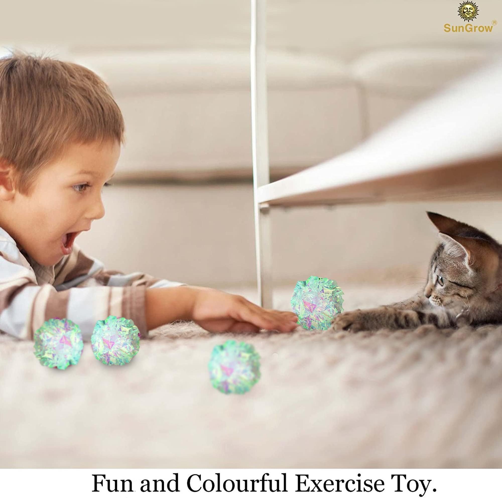 Snapklik.com : Mylar Cat Crinkle Balls, 2", Shiny And Stress Buster Toy ...