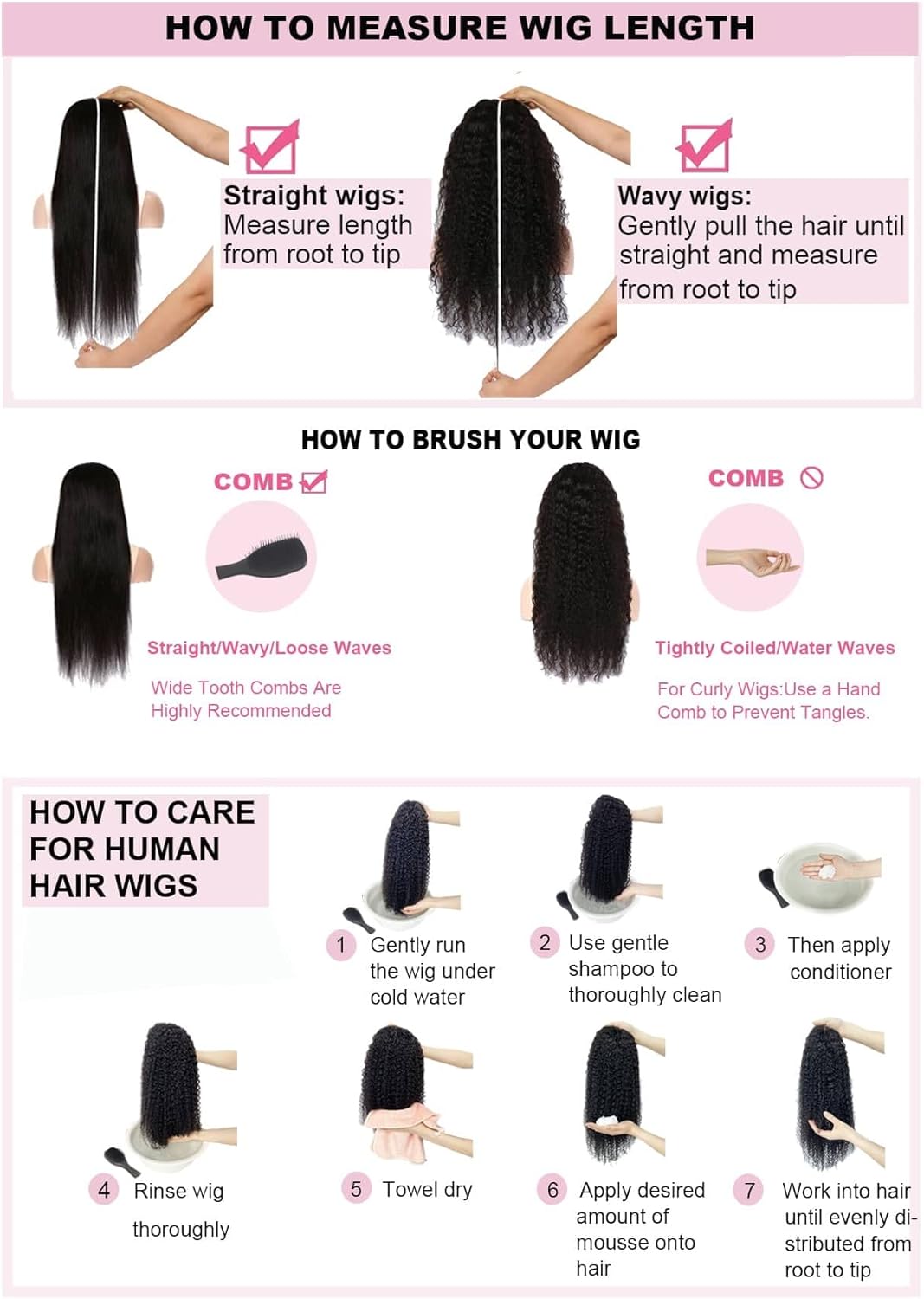 Buy KOLANDA Human Hair Wigs for Women 4 * 4 Lace Front Loose Deep Human ...