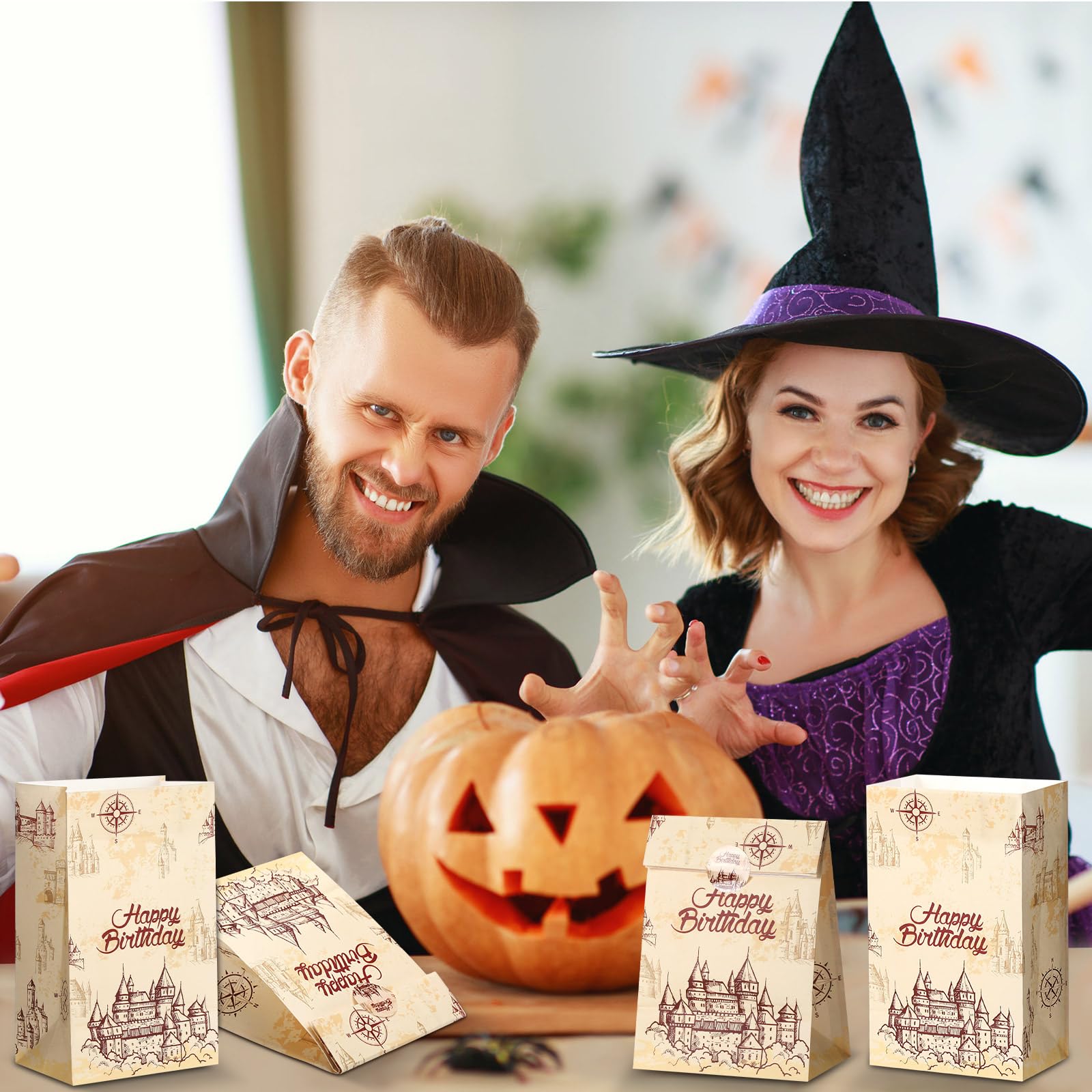 Snapklik.com : 24 Pieces Magical Wizard Party Gift Bags Paper Castle ...