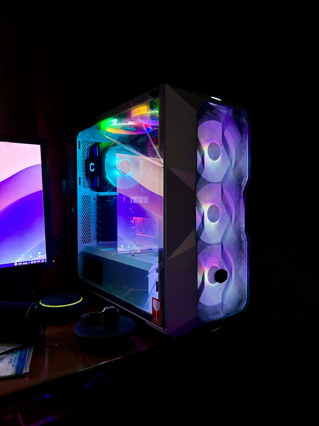 Amazon.in: Buy Cooler Master Tempered Glass TD500 Case with Tessellated ...