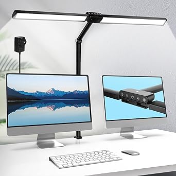 Architect Desk Lamp Monitor Light 78cm, Double Head Clamp Lamp Desk ...