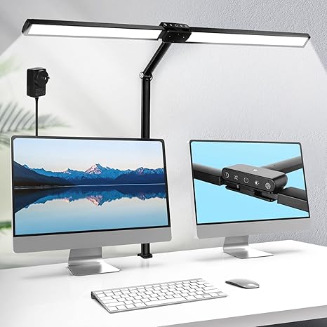 Architect Desk Lamp Monitor Light 78cm, Double Head Clamp Lamp Desk ...