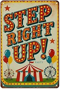 Amazon.com: Step Right Up Circus Party Sign With Balloons And Tent Wall ...