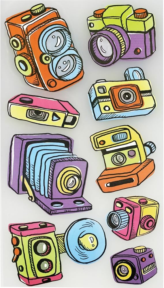 Amazon.com: Sticko Scrapbooking Stickers, Vintage Cameras : Arts ...