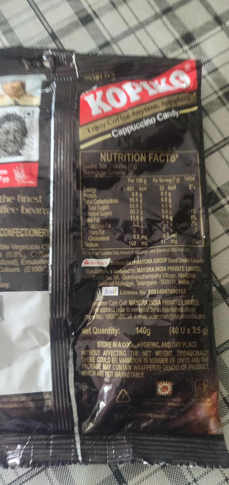 Inbisco Kopiko Coffee Cappuccino Candies, 161 Grams : Amazon.in ...