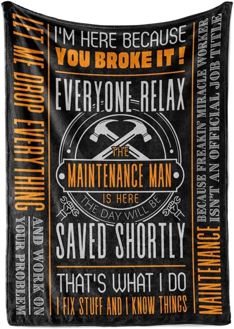 Amazon.com: Huglanket Maintenance Man Gifts Blanket, Handy Man Flannel ...