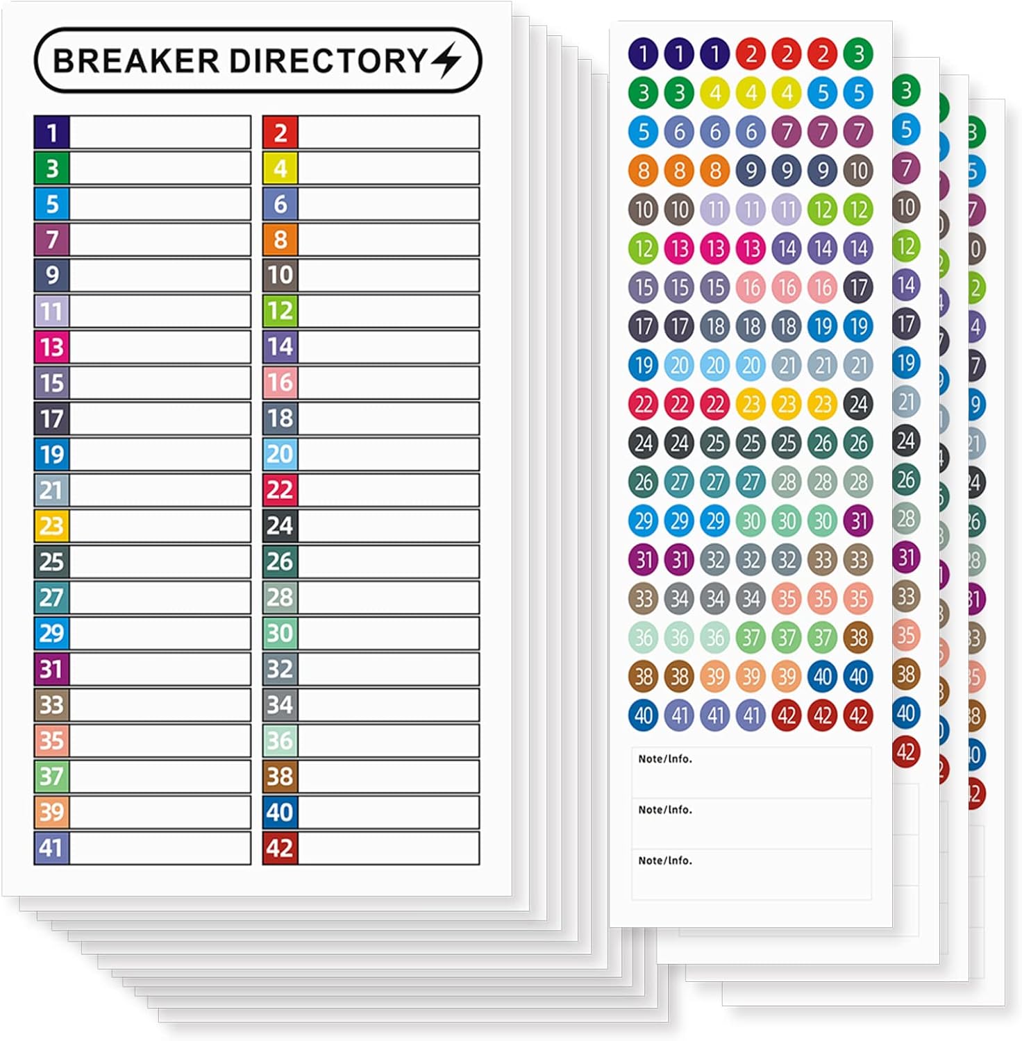 Amazon.com: 16 Sheets Breaker Panel Labels Electrical Box Sticker ...