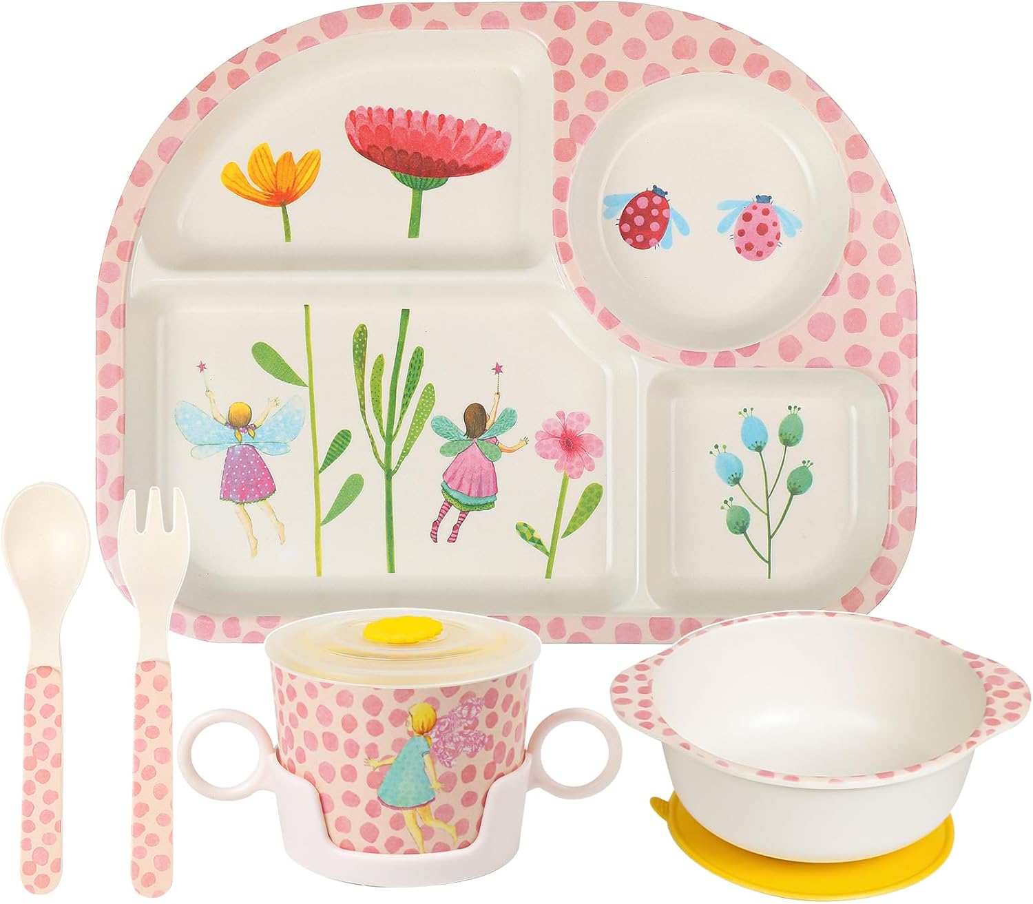 Greentainer Kids Cartoon Dinnerware Set - Children Dishes Food Plate ...