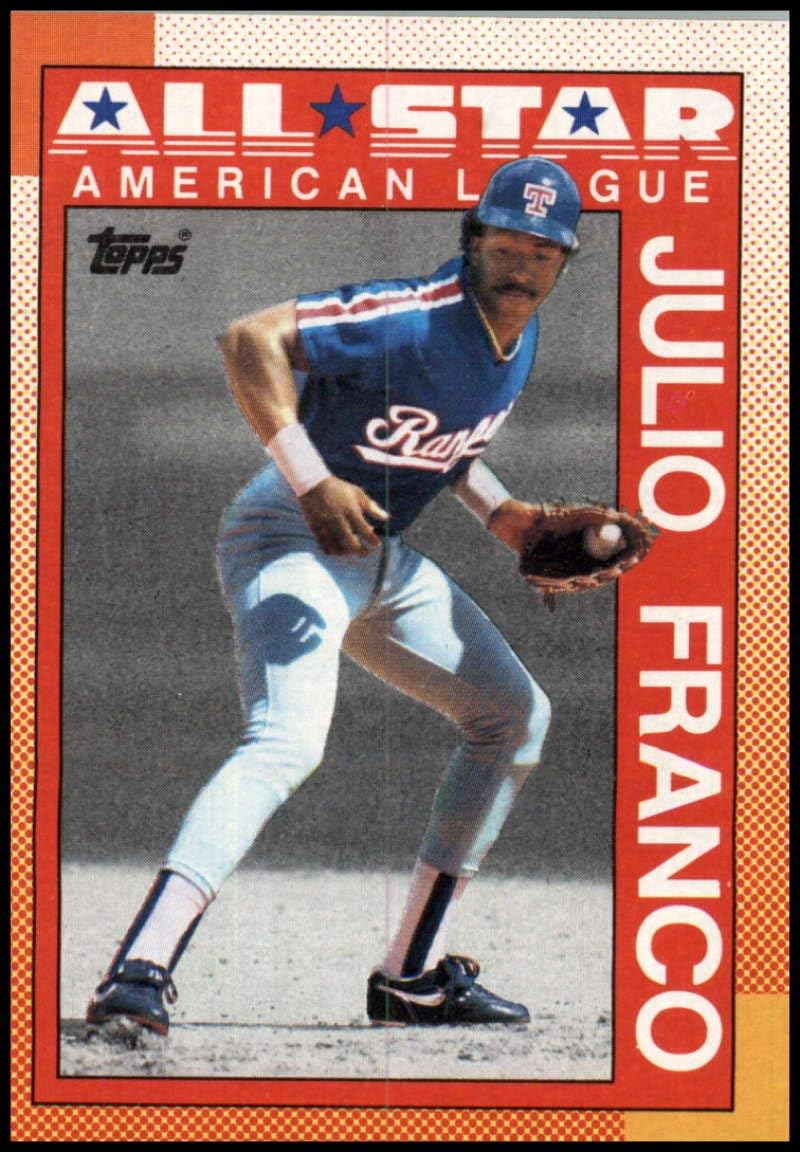 Amazon.com: 1990 Topps Baseball #386 Julio Franco Texas Rangers AS ...