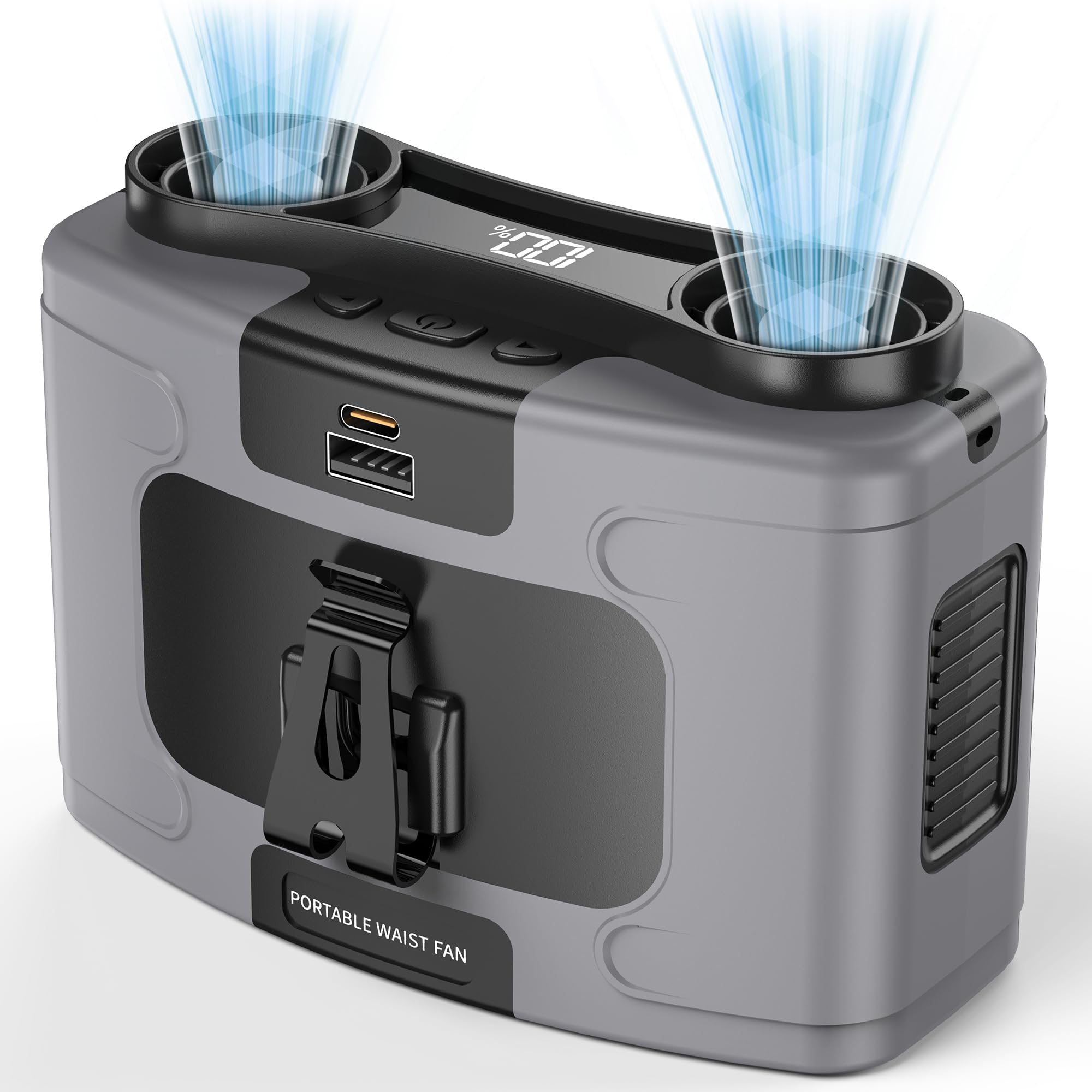 Amazon.com: 20000mAh Portable Waist Fan, Personal Fan Clip on with ...