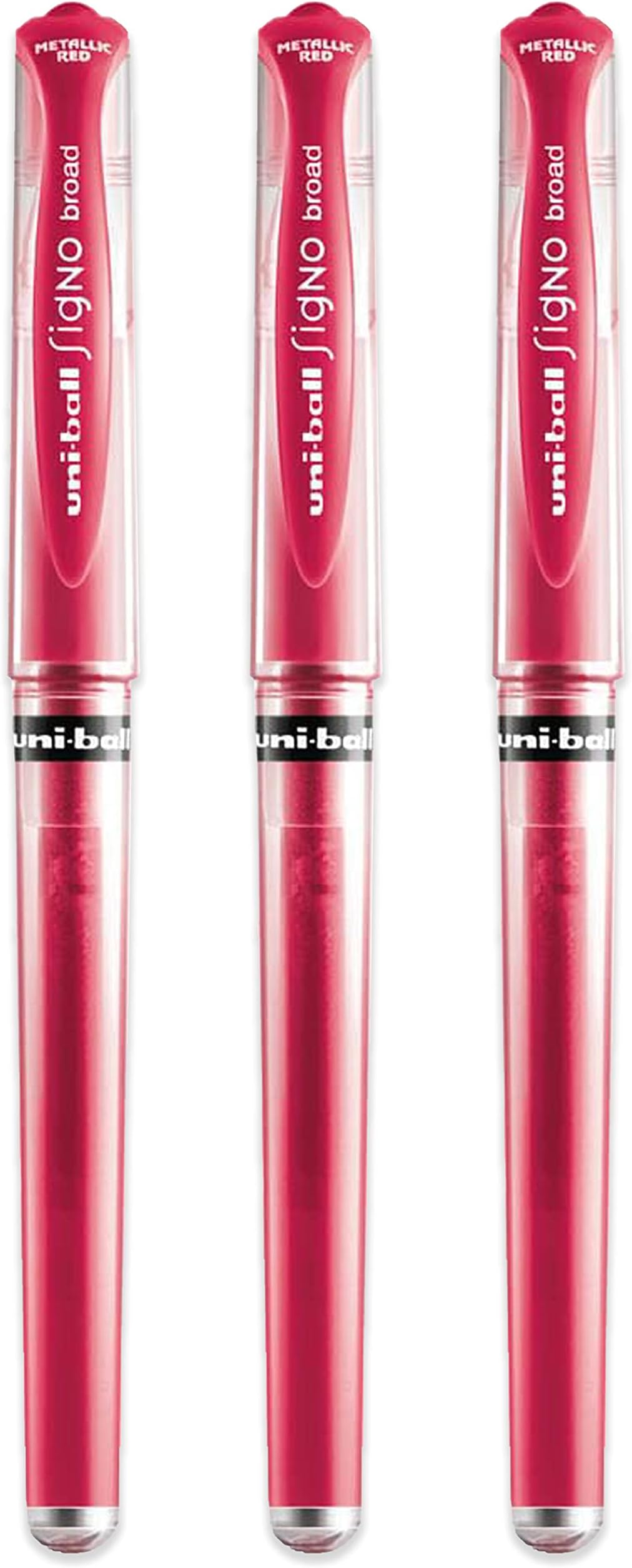 Uni Ball Red Capped (UM-153S) Gel Impact Rollerball Pen Ball Point Pens ...