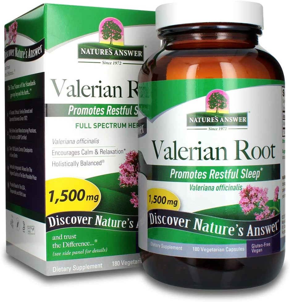 Amazon.com: Nature's Answer Valerian Root 1,500 mg Capsules | Natural ...