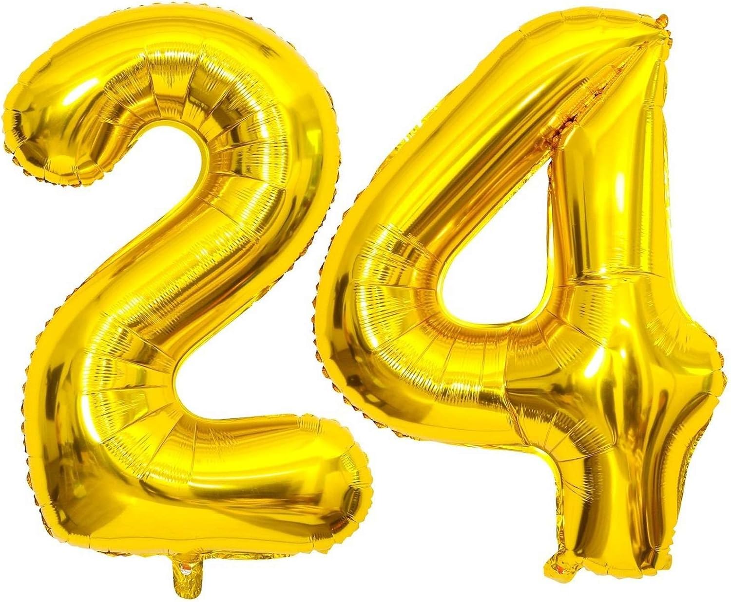 Amazon.com: Gold 24 Number Balloons, 40 Inch Giant Number 24 Balloons ...