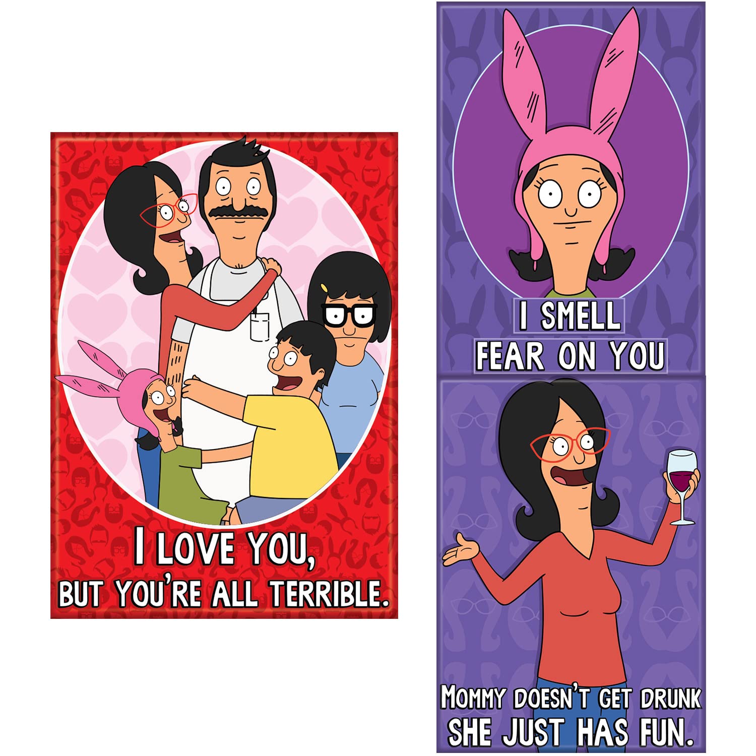 Amazon.com: Ata-Boy Christmas Bundle Set of Bob's Burgers 'I Love You ...