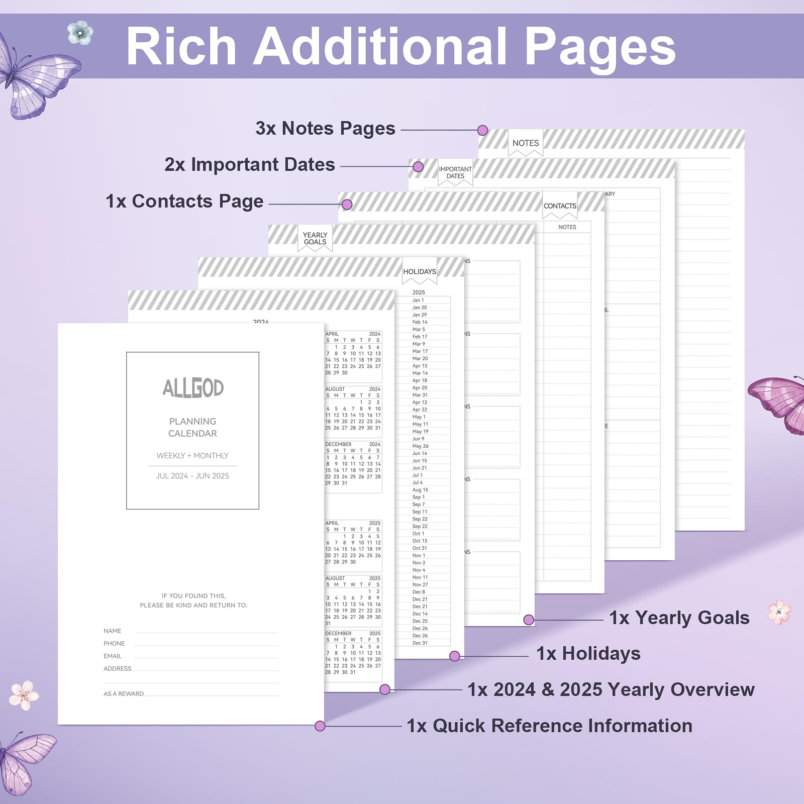 Snapklik.com : Allgod 2023-2024 Planner Weekly & Monthly Agenda Book ...