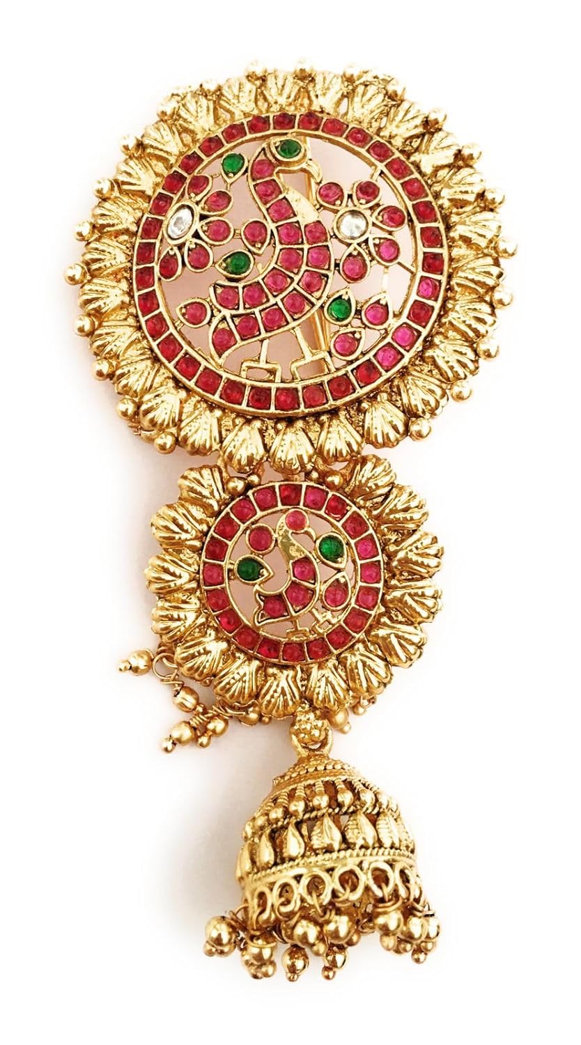 jeda billa for women and girls matte finish peacock design bun pins ...