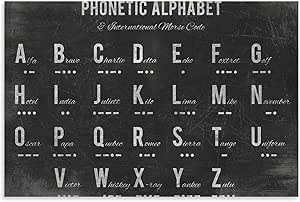 Amazon.com: Posters Morse Code and Phonetic Alphabet Poster School ...