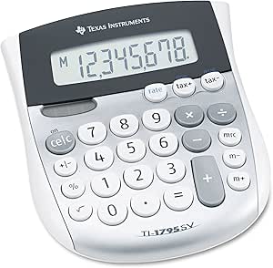 Texas Instruments TI-1795SV Desktop Calculator Silver Design Solar and ...