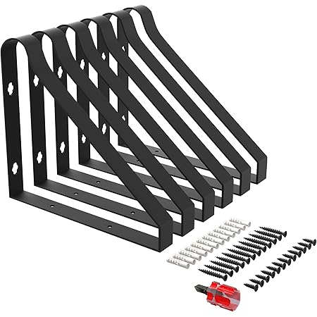Amazon.com: Heavy Duty Shelf Bracket 10 x 10 inches with Screws 4 Pack ...