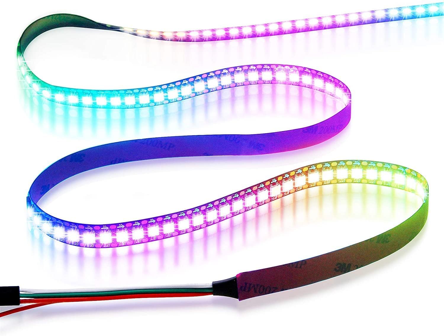 Buy WS2812 LED Strip, 1m, 144 LEDs/m, 5V, Individually Addressable ...