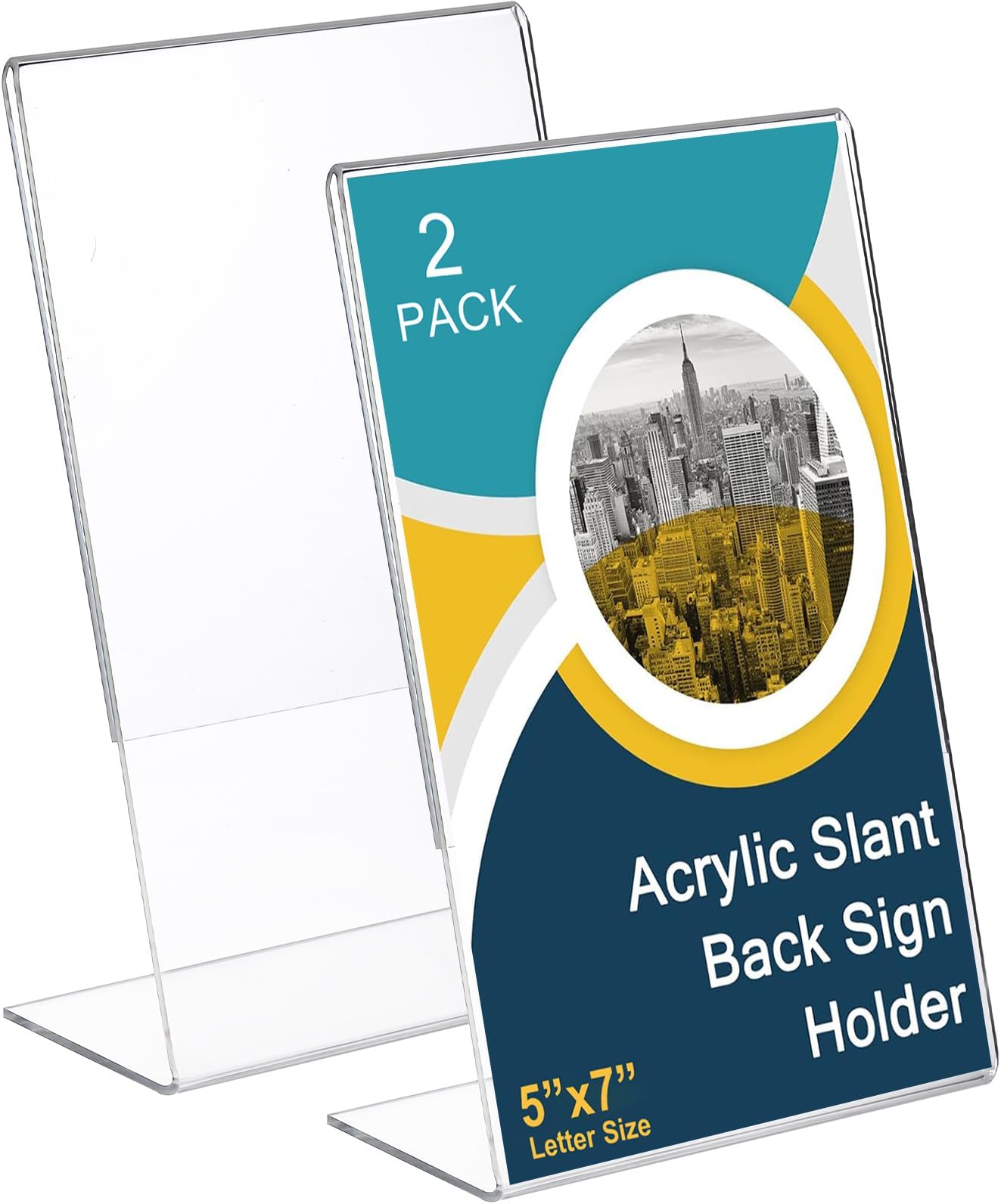 Amazon.com : Sanwuta 2 Pack Acrylic Sign Holder,Slant Sign Display ...